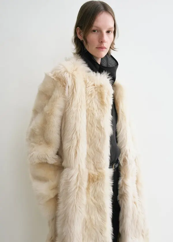 TOTEME Shearling Coat - Creme
