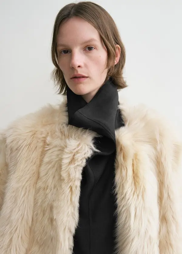 TOTEME Shearling Coat - Creme