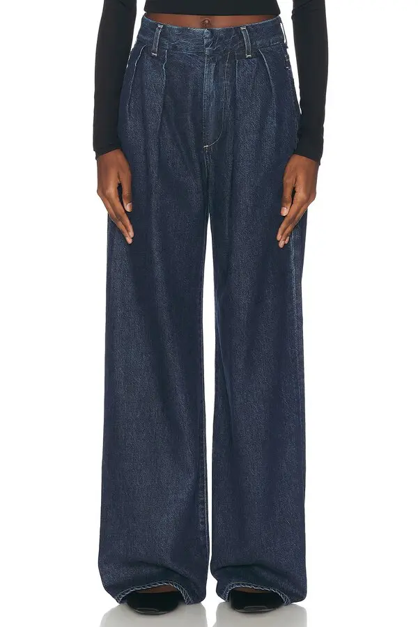 Citizens Of Humanity Petra Pleated Wide Leg Jeans - Eden