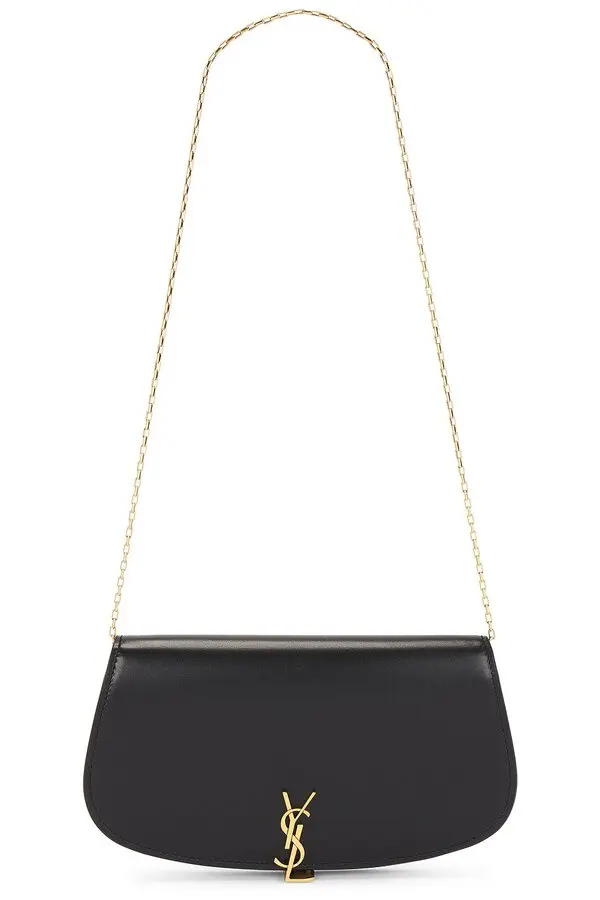 Saint Laurent Wallet On Chain In Black - Nero