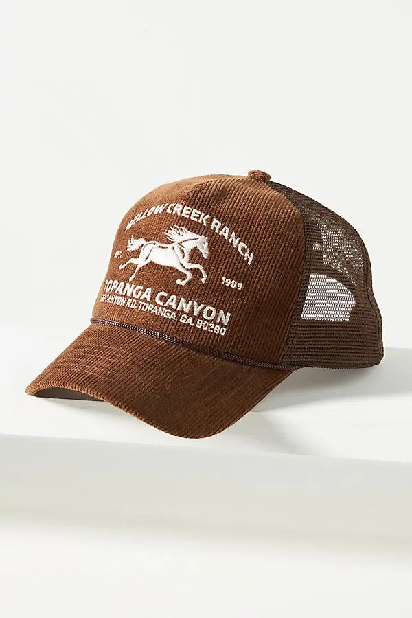 Anthropologie Malibu Farms Coney Island Picnic Corduroy Trucker Hat | NWT Coney Island Picnic Corduroy Trucker Hat | Anthropologie UK main image 2