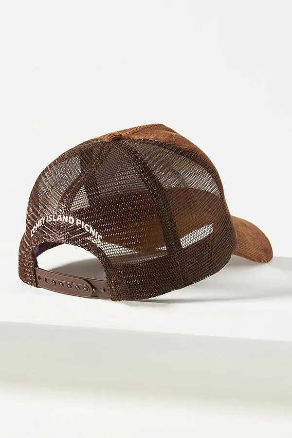 Coney Island Picnic Corduroy Trucker Hat In Brown - 17% Off  display picture 1