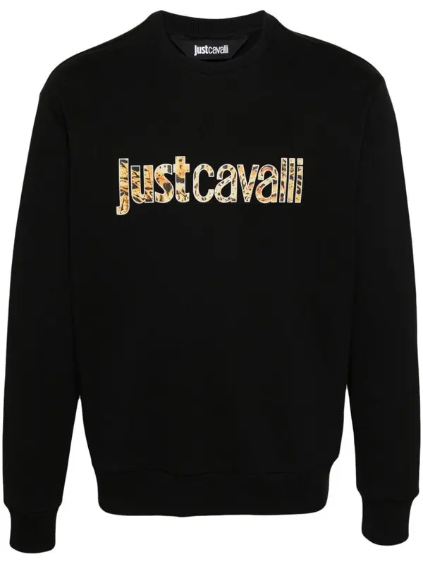 Just Cavalli Logo Print Cotton Sweatshirt