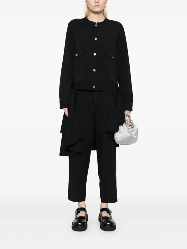Comme Des Garçons Elasticated Waist Cropped Trousers