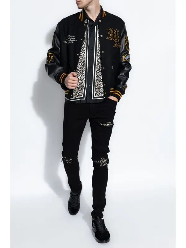 Amiri Leopard Bowling Shirt In Black - 63% Off | Editorialist