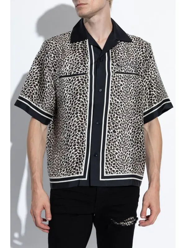 Amiri Leopard Bowling Shirt In Black - 63% Off | Editorialist