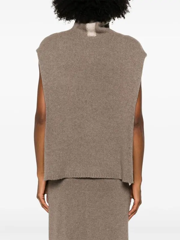 Kristensen Du Nord Cashmere Roll Neck Sleeveless Sweater