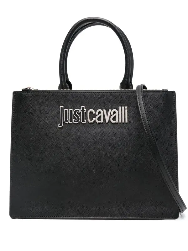 Just Cavalli Logo Lettering Tote Bag - Black