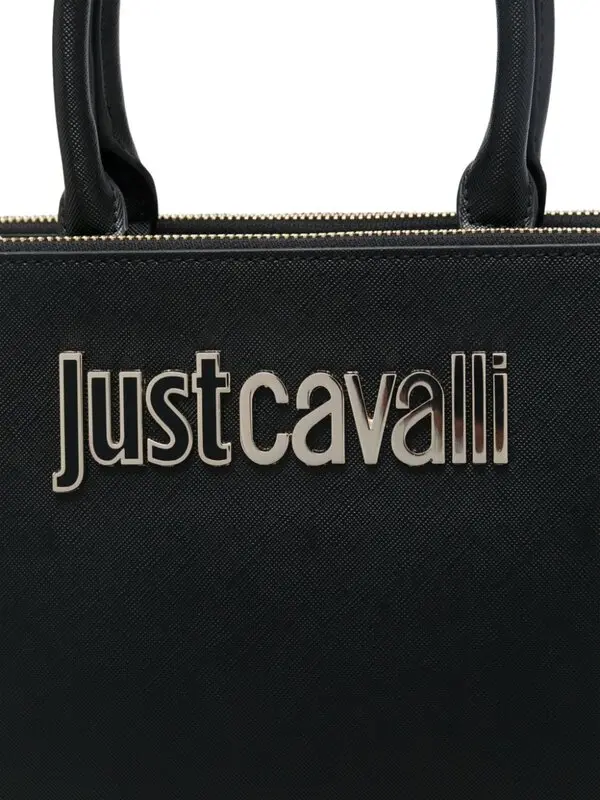 Just Cavalli Logo Lettering Tote Bag - Black