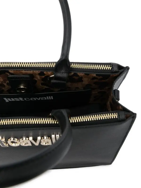 Just Cavalli Logo Lettering Tote Bag - Black