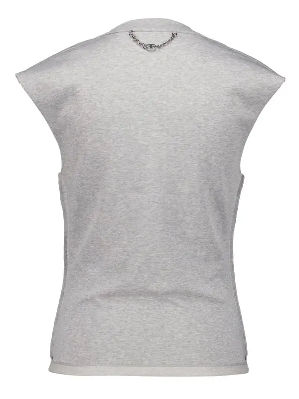 Rabanne Chain-detail T-shirt - Grey