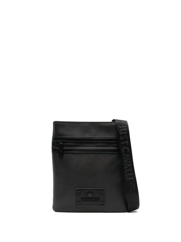 Just Cavalli Logo-patch Messenger Bag - Black