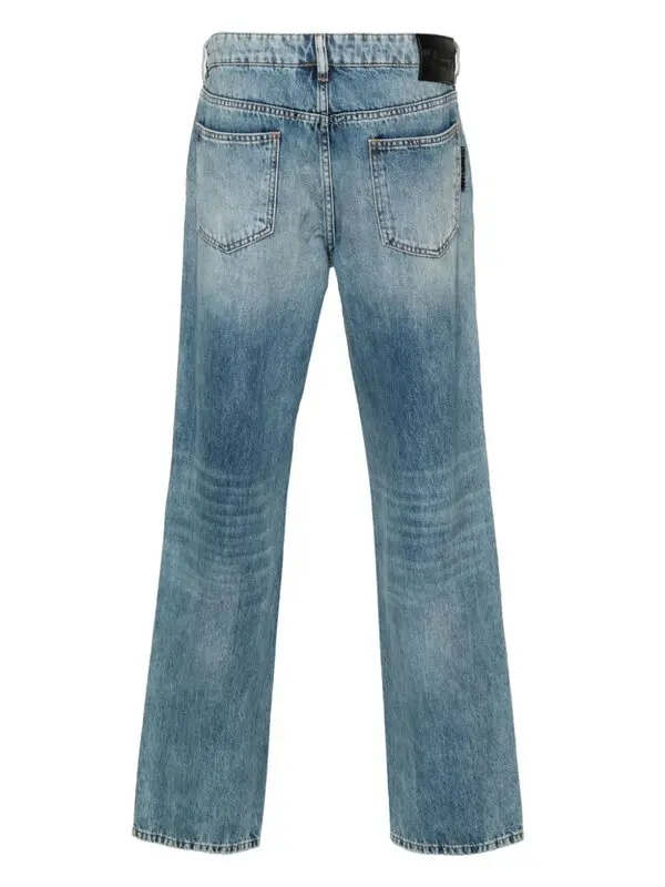 Just Cavalli Ripped Straight-leg Jeans