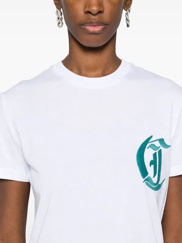 Just Cavalli Logo-embroidered T-shirt