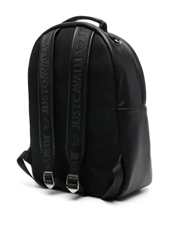 Just Cavalli Logo-lettering Leather Backpack
