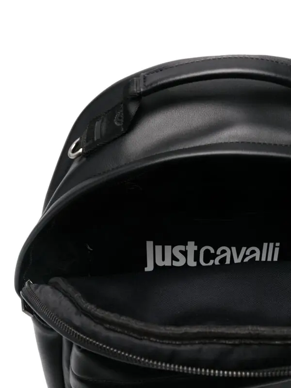 Just Cavalli Logo-lettering Leather Backpack