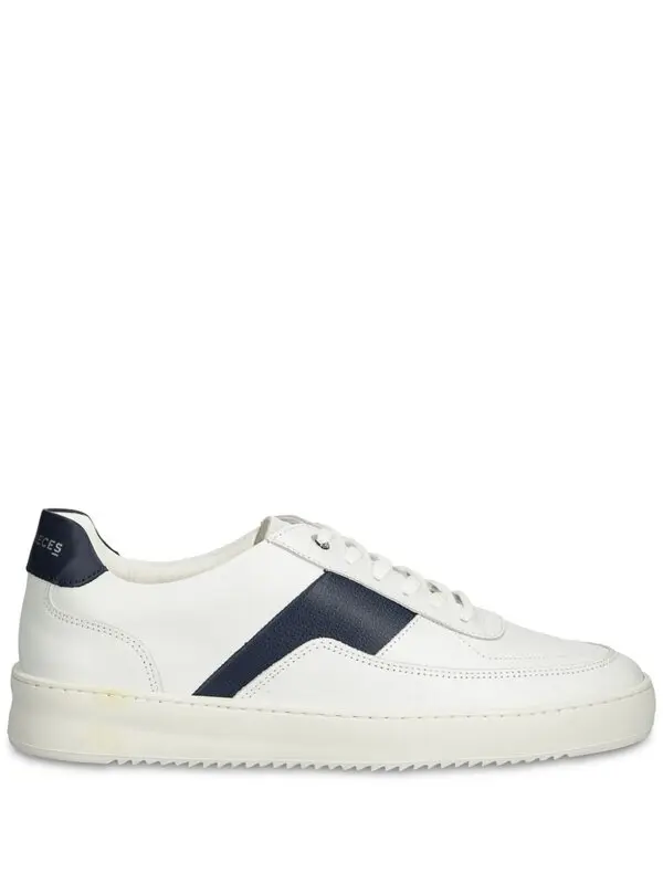 Filling Pieces Leather Sneakers - White