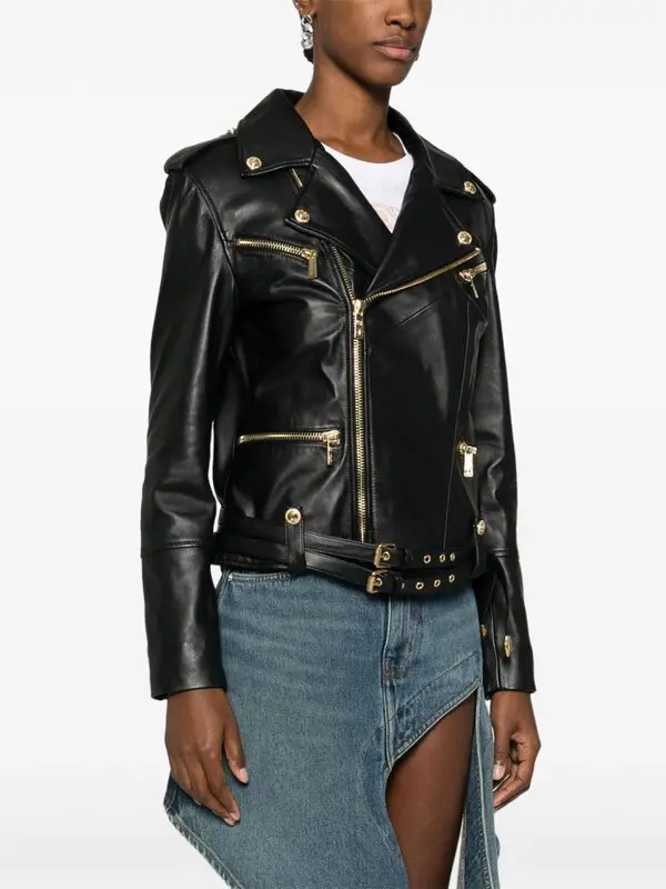 Just Cavalli Leather Biker Jacket