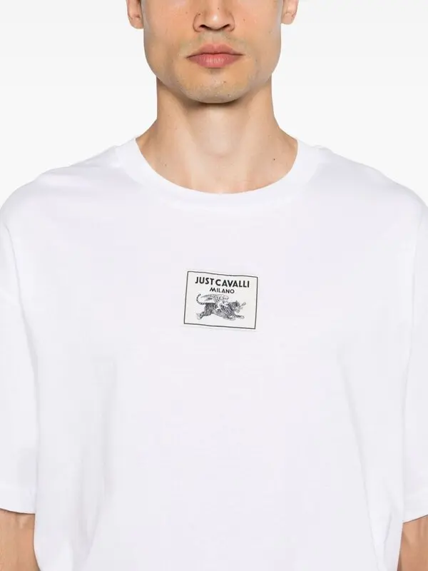 Just Cavalli Logo-patch Cotton T-shirt