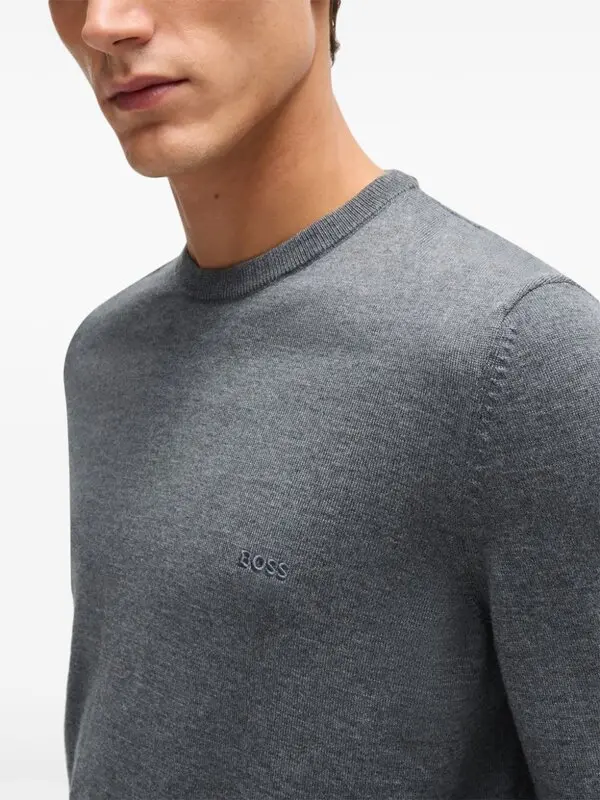 BOSS Crew Neck Jumper - Grey