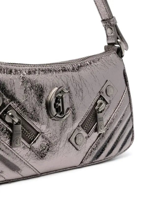 Just Cavalli Metallic-finish Shoulder Bag