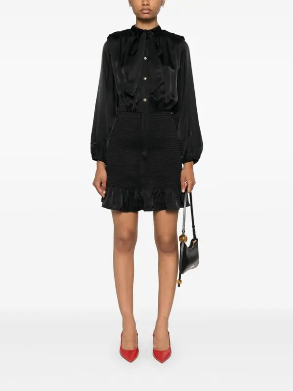 Maje Smocked Mini Dress