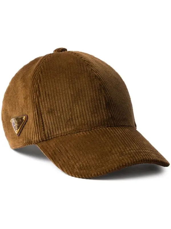 Prada Corduroy Baseball Cap - Brown