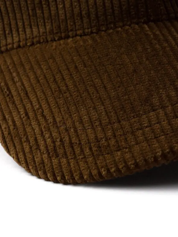 Prada Corduroy Baseball Cap - Brown