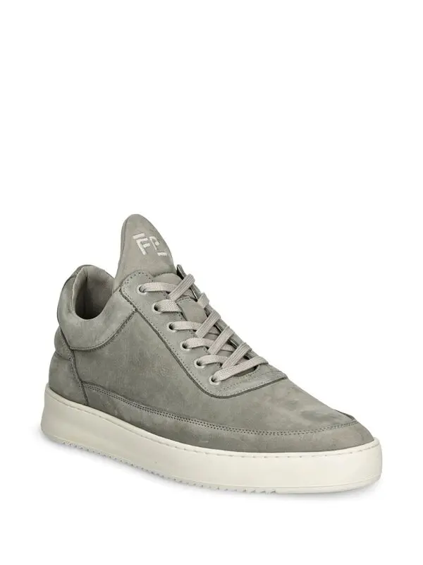 Filling Pieces Leather Low Top Sneakers - Grey
