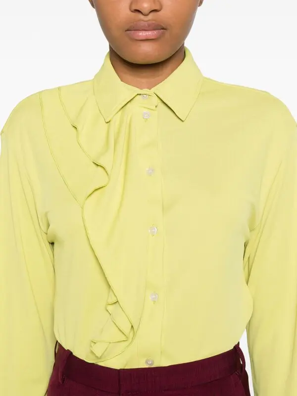Victoria Beckham Crepe Shirt - Yellow
