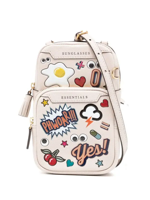ANYA HINDMARCH Stickers Cross Body Bag - Neutrals
