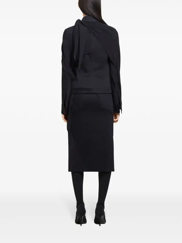 COURREGES Draped Denim Skirt