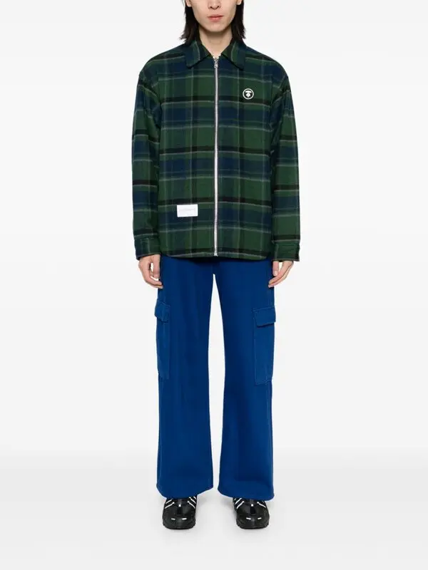 AAPE BY *A BATHING APE Logo-patch Check Jacket