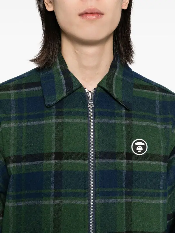 AAPE BY *A BATHING APE Logo-patch Check Jacket