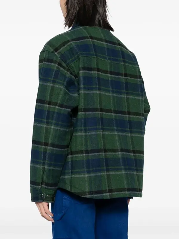 AAPE BY *A BATHING APE Logo-patch Check Jacket - Green
