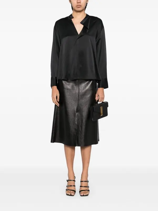 Vince Draped Silk Blouse