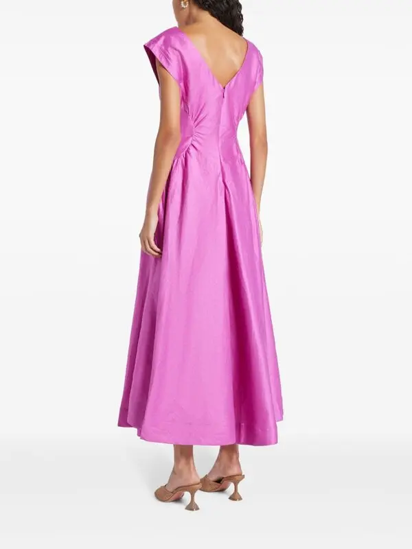 Acler Emery Draped Midi Dress - Pink | Editorialist