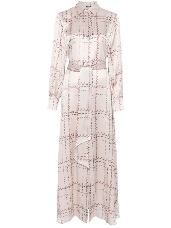 Kiton Printed Silk Shirt Dress