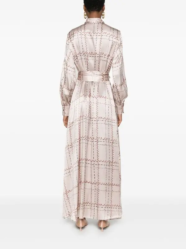 Kiton Printed Silk Shirt Dress
