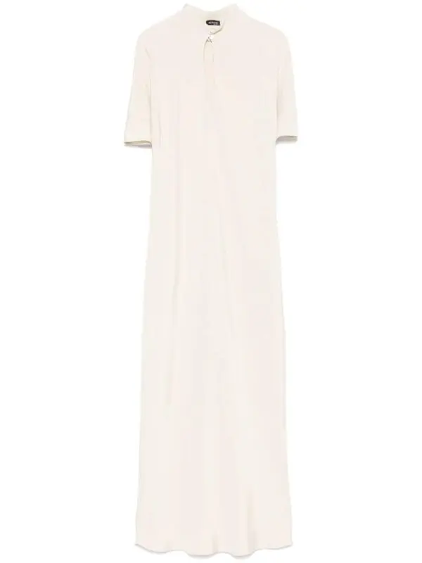 Kiton Keyhole-neck Midi Dress