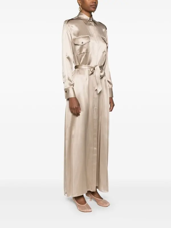 Kiton Silk Maxi Shirt Dress