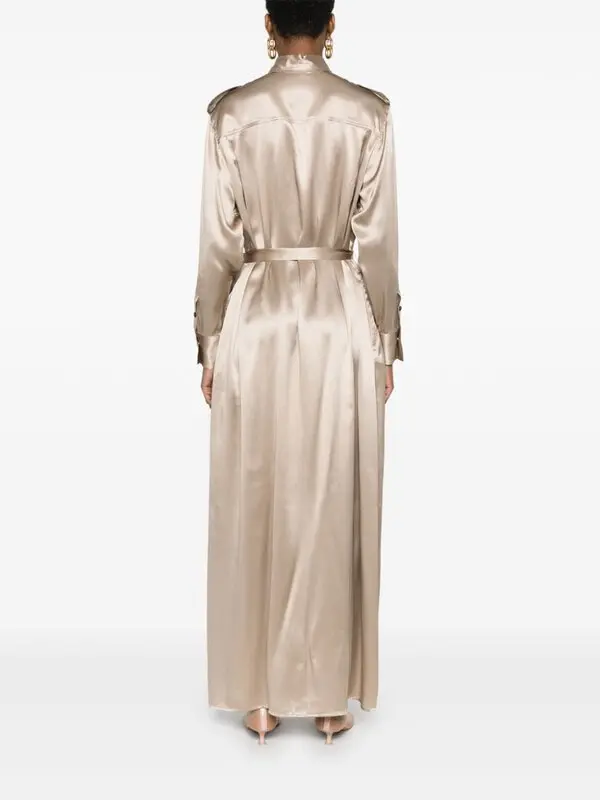 Kiton Silk Maxi Shirt Dress