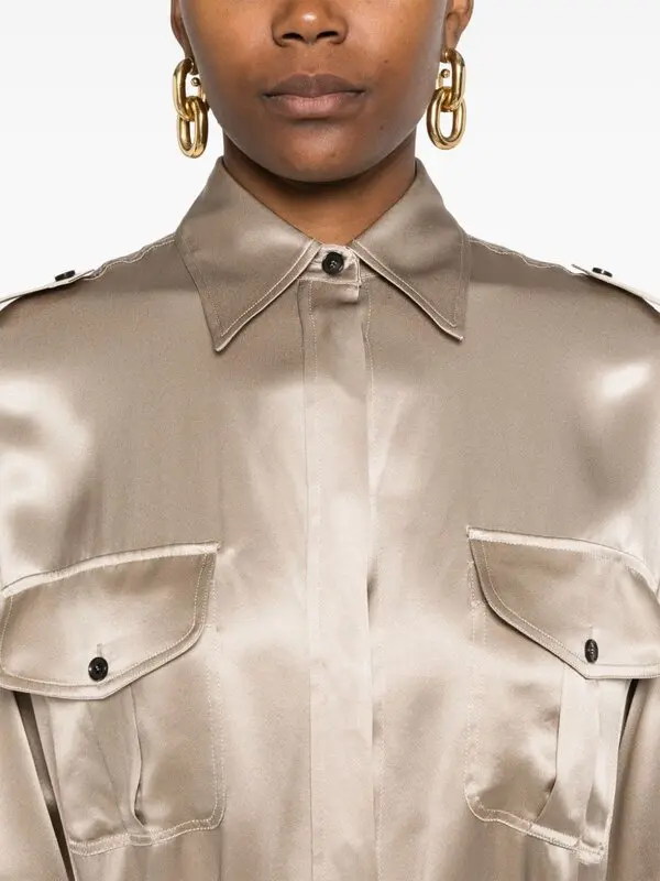 Kiton Silk Maxi Shirt Dress
