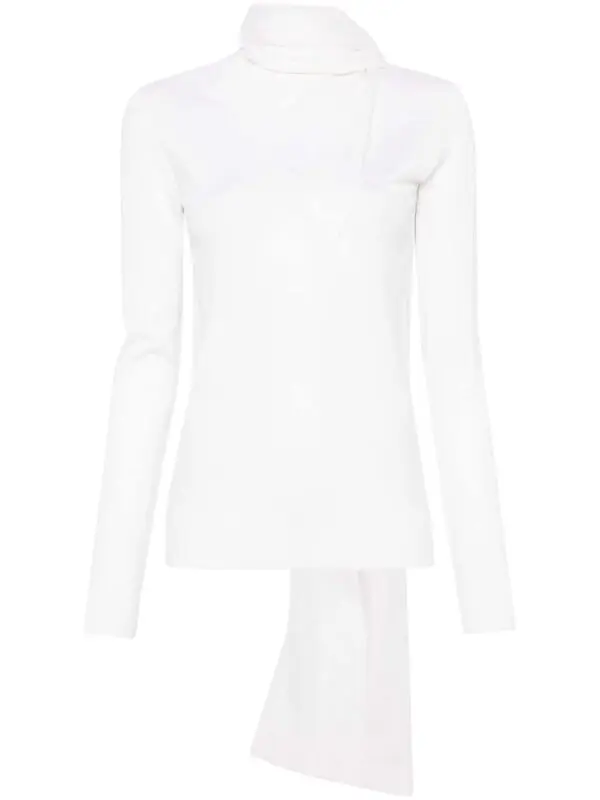 TOTEME Draped-scarf Sweater