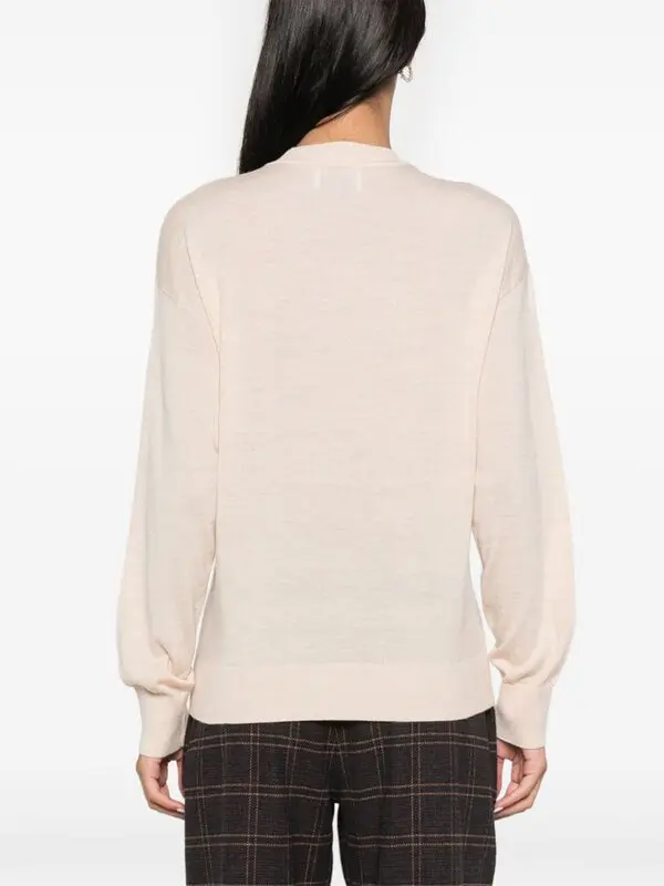 Moschino Intarsia-logo Sweater - Neutrals