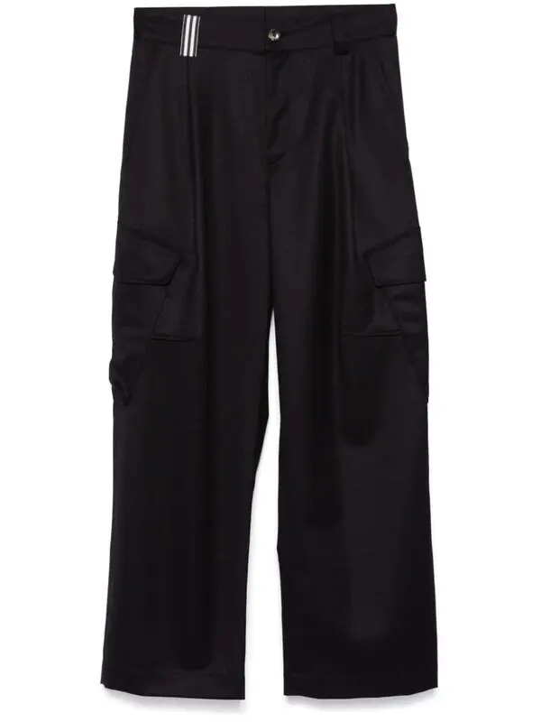 MARINA YEE Pleated Wool Cargo Pants