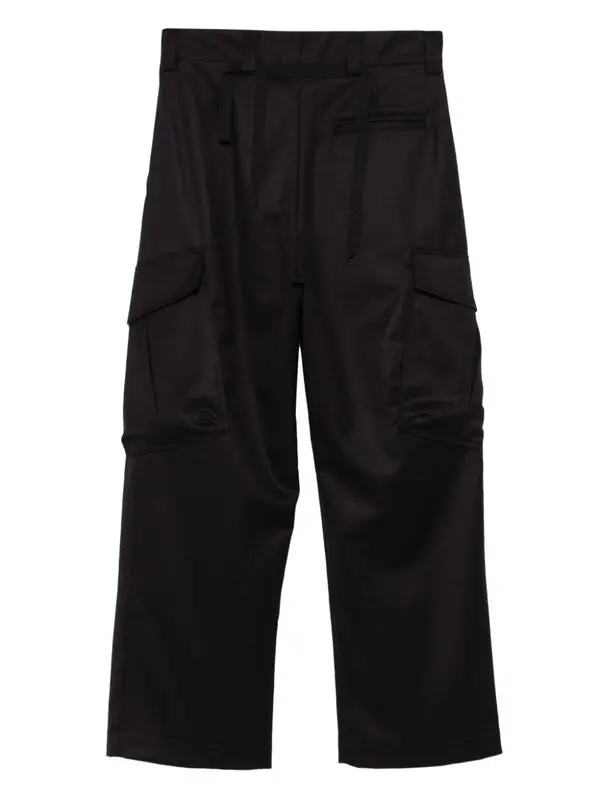 MARINA YEE Pleated Wool Cargo Pants
