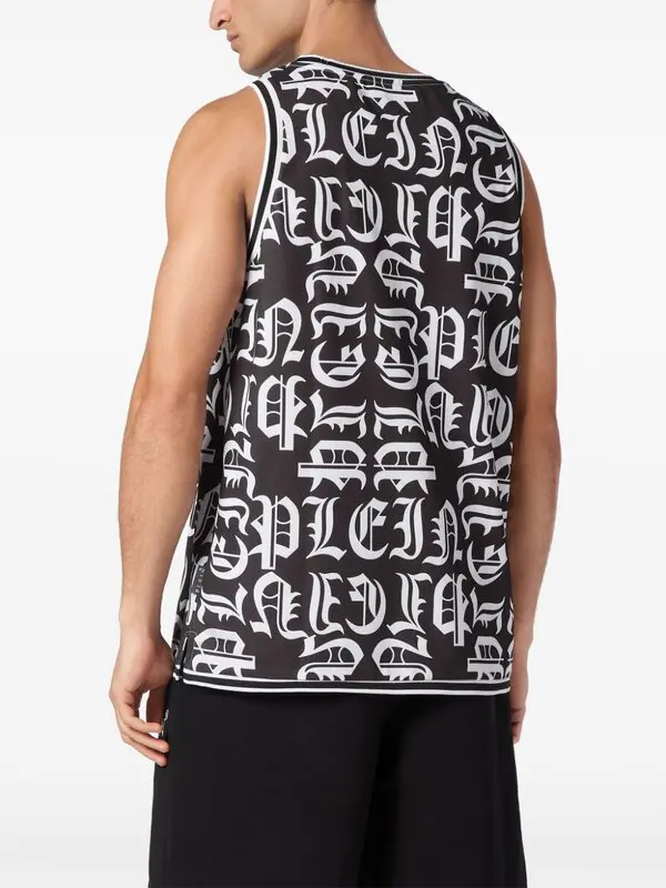 Philipp Plein Gothic Plein Jersey Tank Top