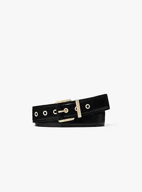 Michael Kors Colby Leather Belt - Black