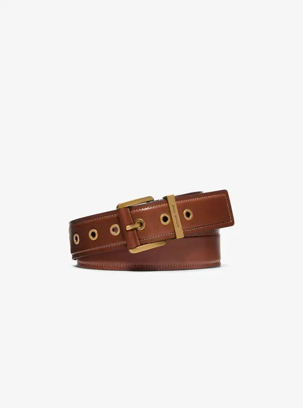 Michael Kors Colby Leather Belt - Brown